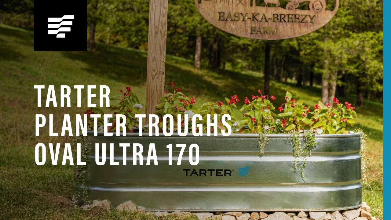 Oval Ultra 170 Planter Trough - Galvanized Steel - Tarter